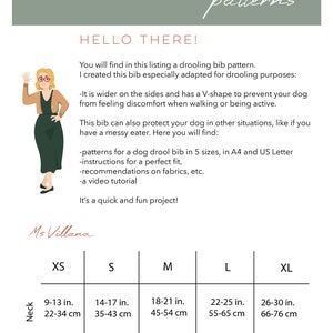 Dog Drool Bib Pattern: V-shape Design (PDF Pattern) - Etsy