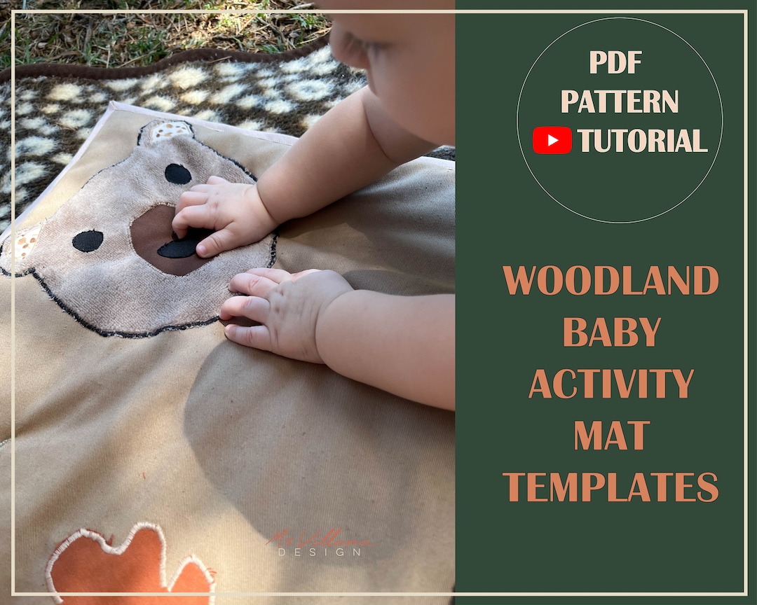 Woodland Baby Activity Mat Templates, Pdf Instant Download - Etsy