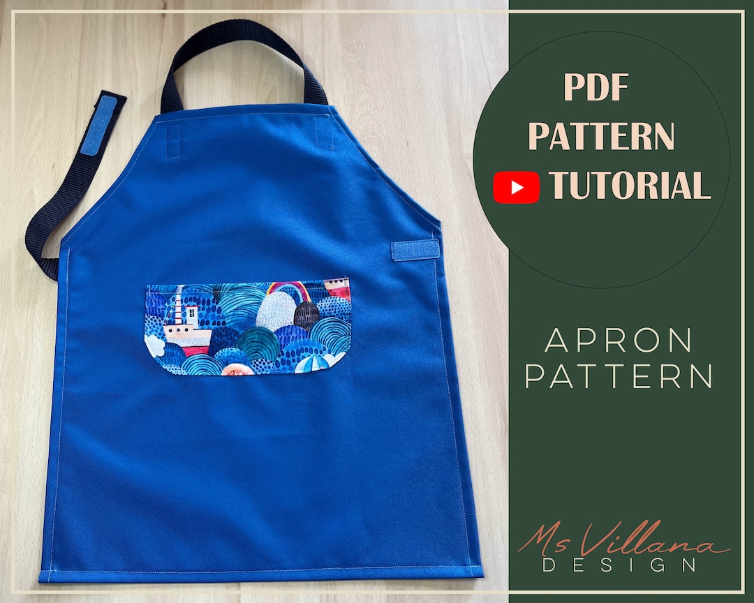 Easy Montessori Apron Pattern: Toddler Velcro Closing (PDF Pattern) - Etsy