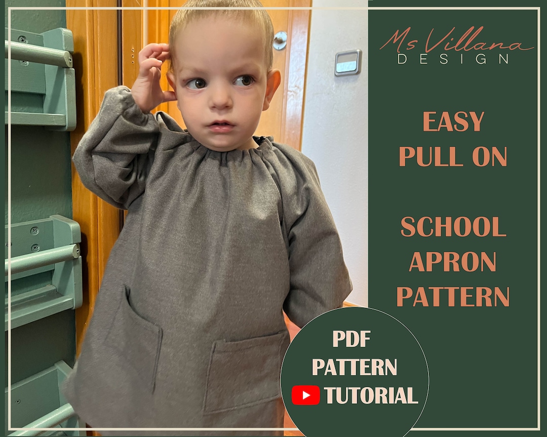 Art Smock Pattern, Montessori School Apron, PDF Sewing Pattern - Etsy