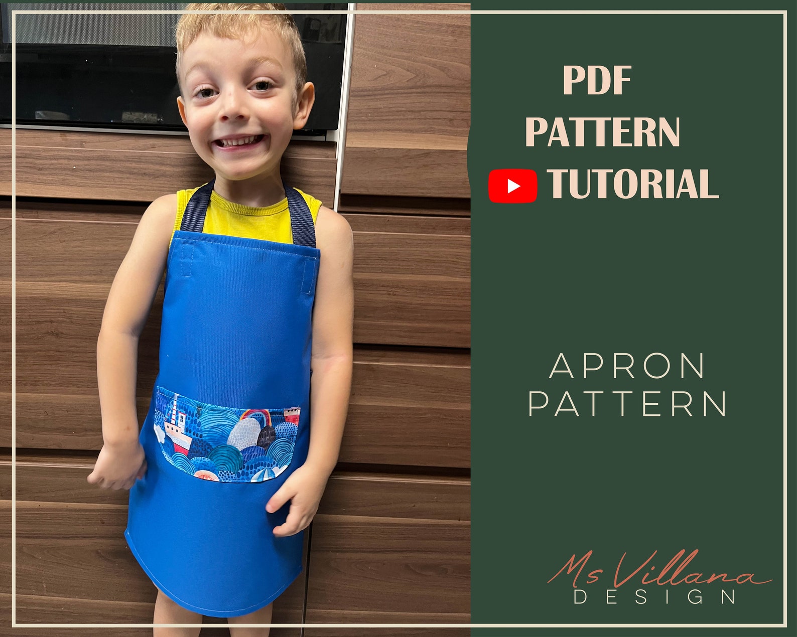 Easy Montessori Apron Pattern: Toddler Velcro Closing (PDF Pattern) - Etsy