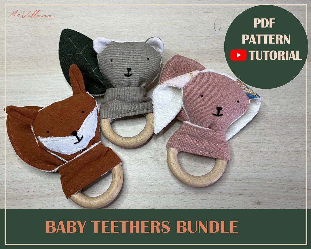Animal Teether Patterns Bundle, Teether Sewing Pattern PDF - Etsy