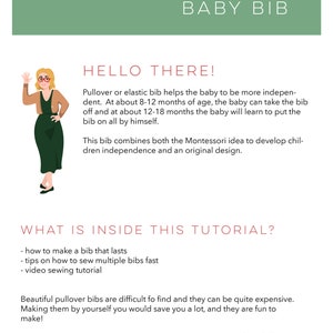 Pullover Bib Pattern: Elastic Neckline, Newborn Gift (PDF Pattern) - Etsy