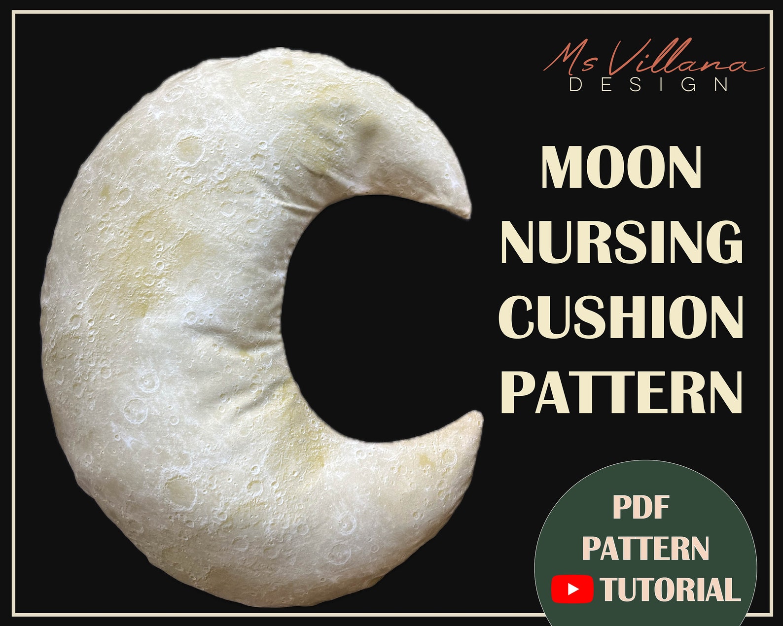 Moon Nursing Pillow PDF Sewing Pattern, Breastfeeding Cushion - Etsy
