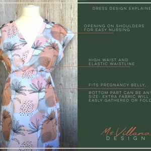 Nursing Dress Sewing Pattern, Maternity Pattern, Breastfeeding Dress ...