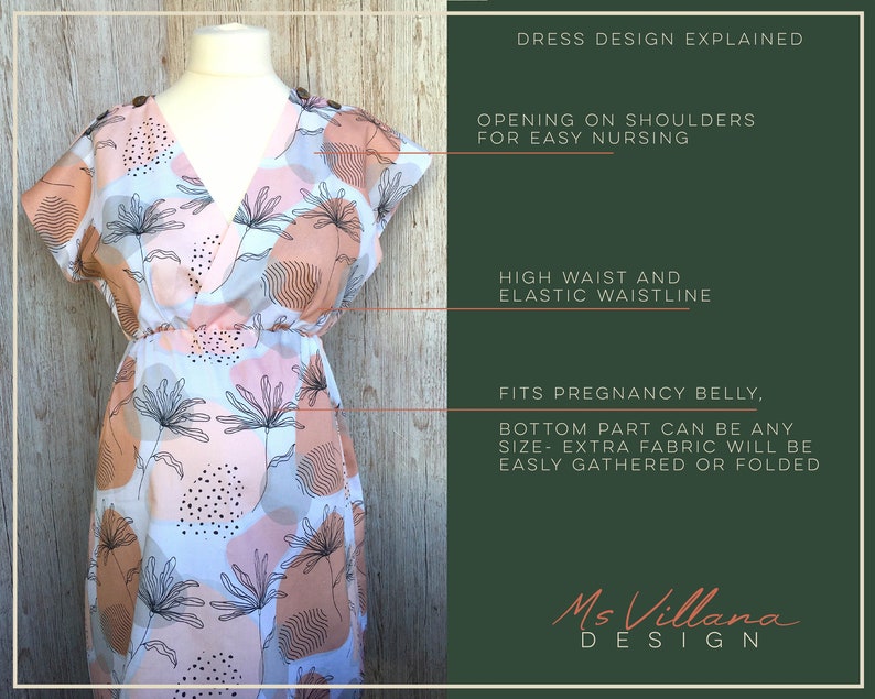Nursing Dress Sewing Pattern Maternity Pattern Breastfeeding - Etsy