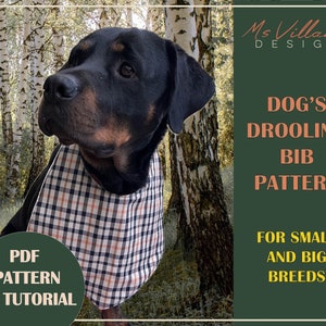 Dog Drool Bib Pattern: V-shape Design (PDF Pattern) - Etsy