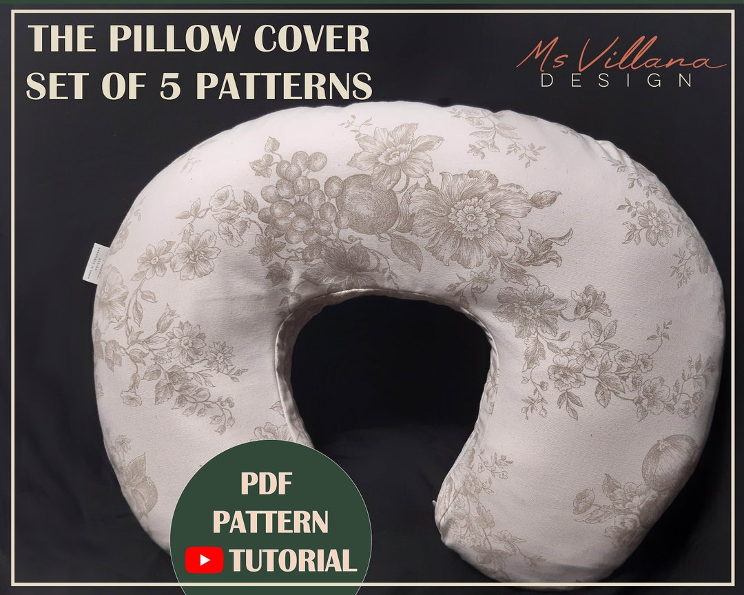 Nursing Pillow Cover Patterns That Fits Boppy Pillow, Pdf Sewing ...