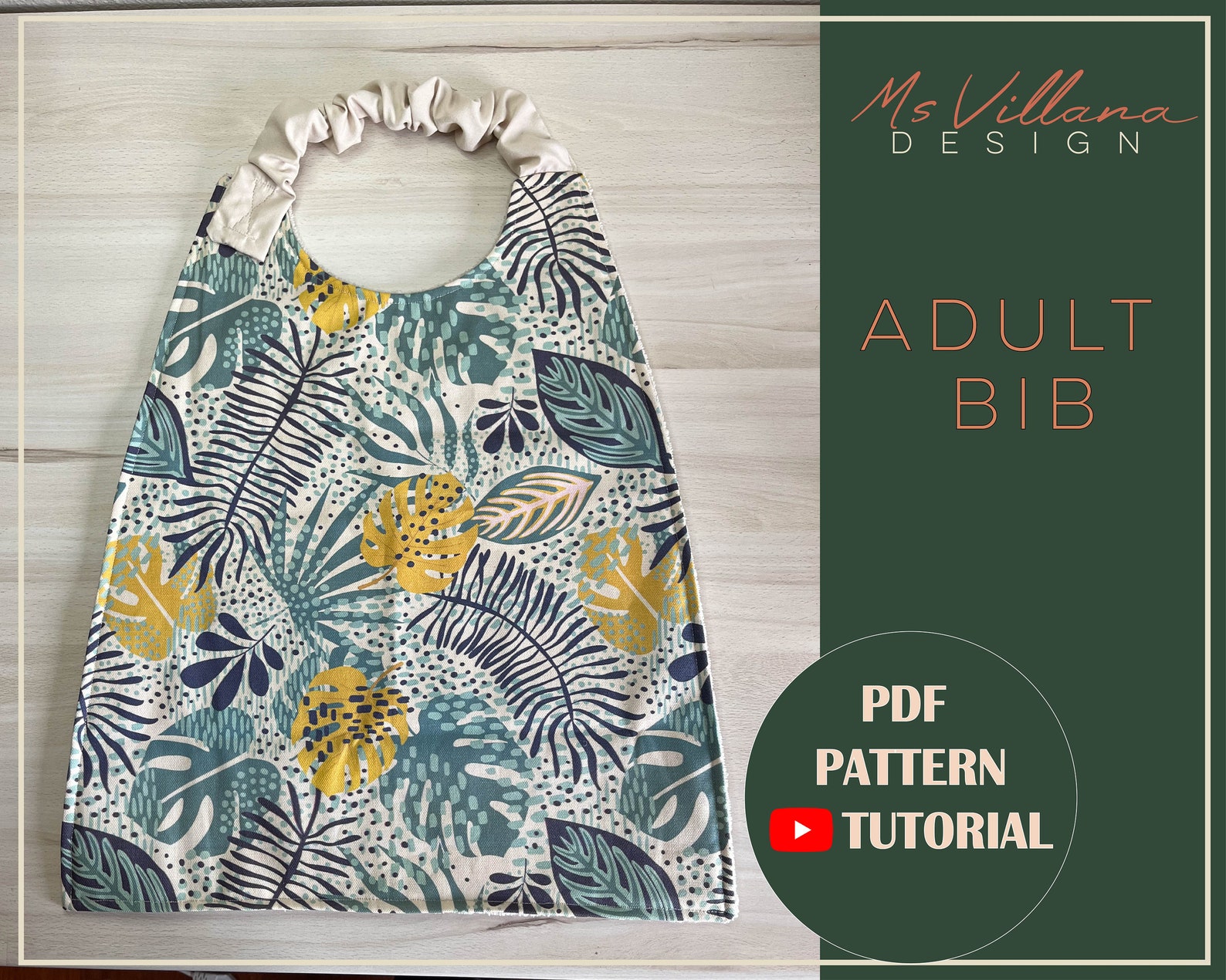 Adult Bib Pattern With Video Tutorial - Etsy