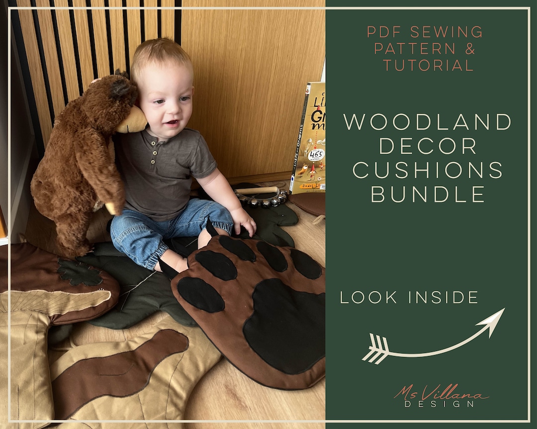 Woodland Cushion Sewing Patterns: DIY Nursery Decor (PDF Pattern) - Etsy