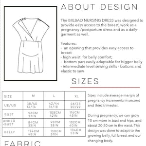 Nursing Dress Sewing Pattern, Maternity Pattern, Breastfeeding Dress ...