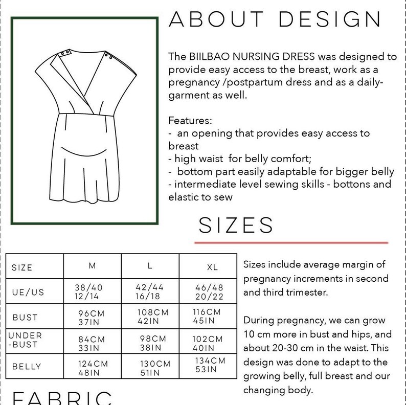 Nursing Dress Sewing Pattern Maternity Pattern Breastfeeding - Etsy