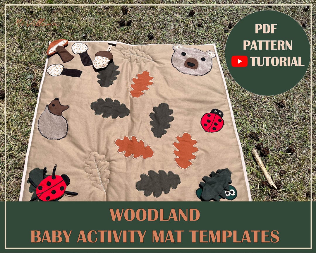 Woodland Baby Activity Mat Templates, Pdf Instant Download - Etsy
