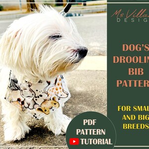 Dog Drool Bib Pattern: V-shape Design (PDF Pattern) - Etsy