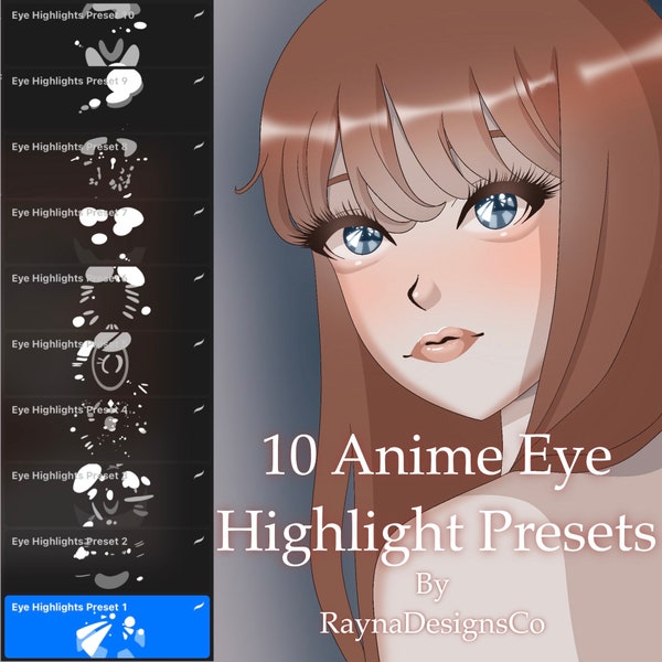 Anime Eye Highlights Procreate - Etsy