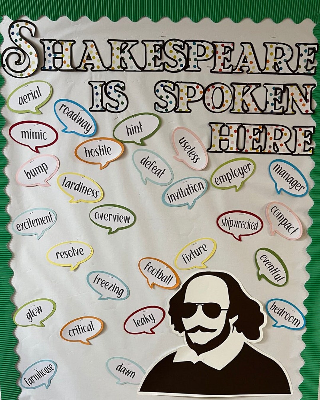 Shakespeare is Spoken Here Bulletin Board Set Secondary Education ELA ...