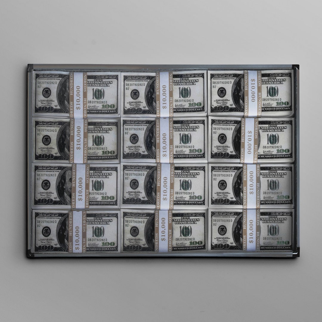 Money Wall Money Stacks Stack of Money Art With Money - Etsy