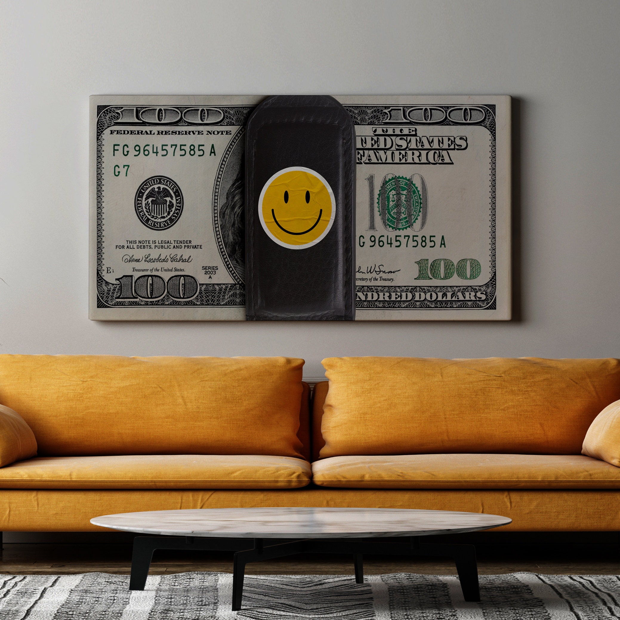 Happy Money Money Canvas Motivational Wallart Money Print - Etsy