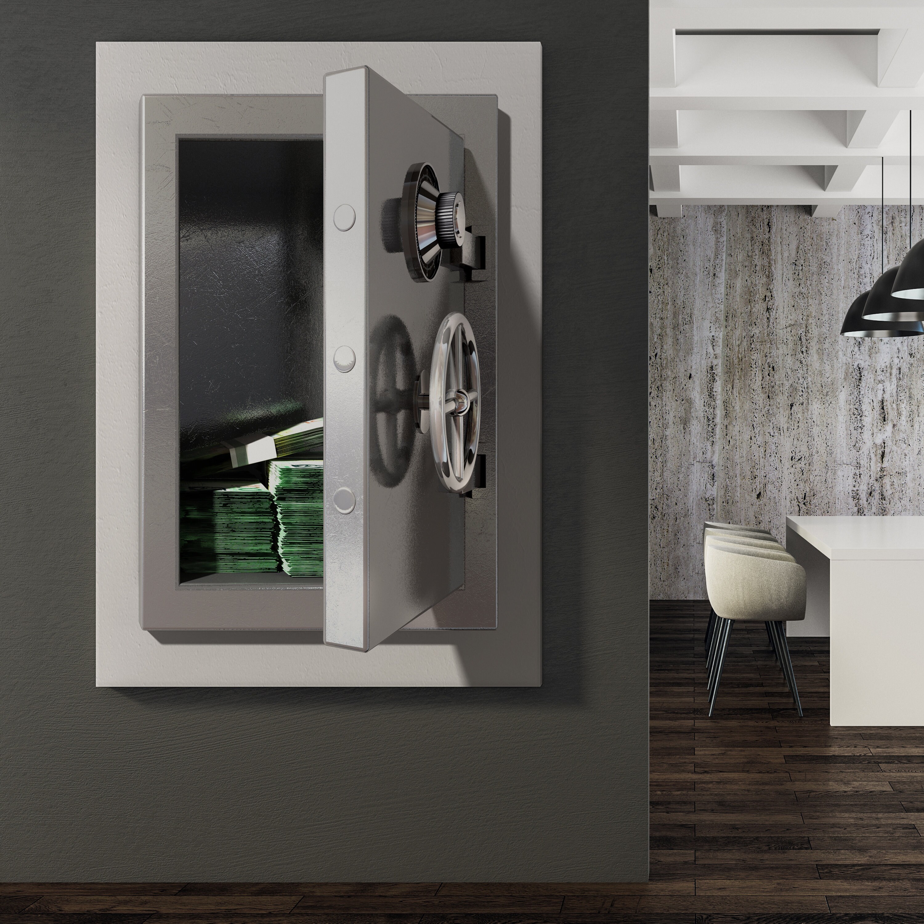 Money Safe Money Wallart Money Canvas Safe Full of Money - Etsy