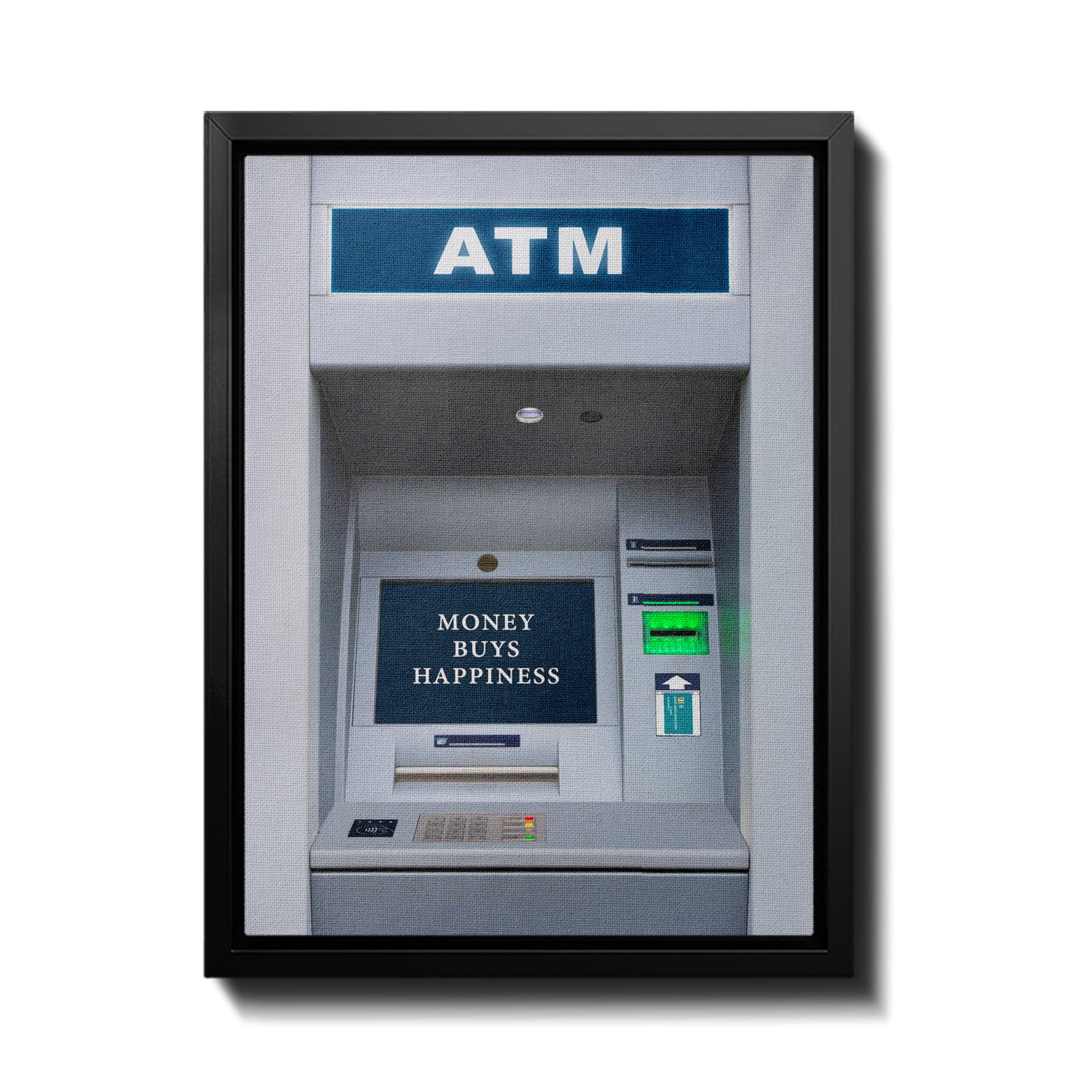 Money ATM Machine ( Money Buys Happiness ) - Canvas Art, Motivational ...