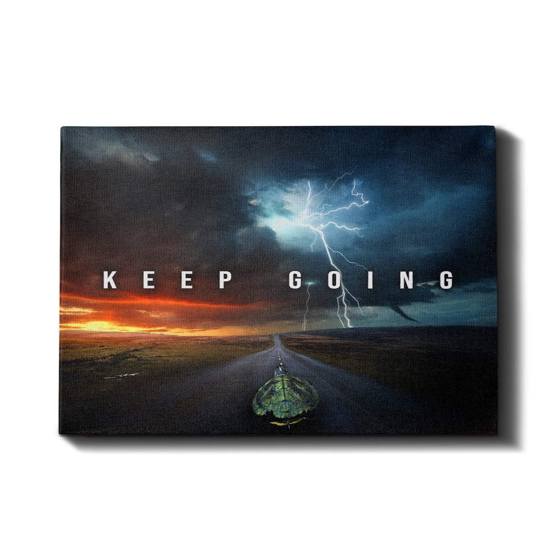 KEEP GOING - TURTLE - Motivational Canvas, Motivational Wallart, Canvas ...