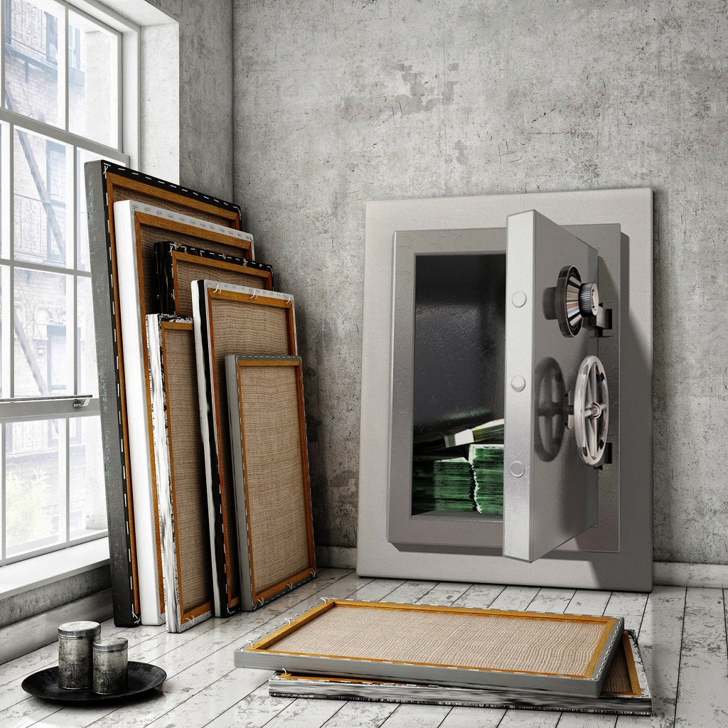 Money Safe Money Wallart Money Canvas Safe Full of Money - Etsy