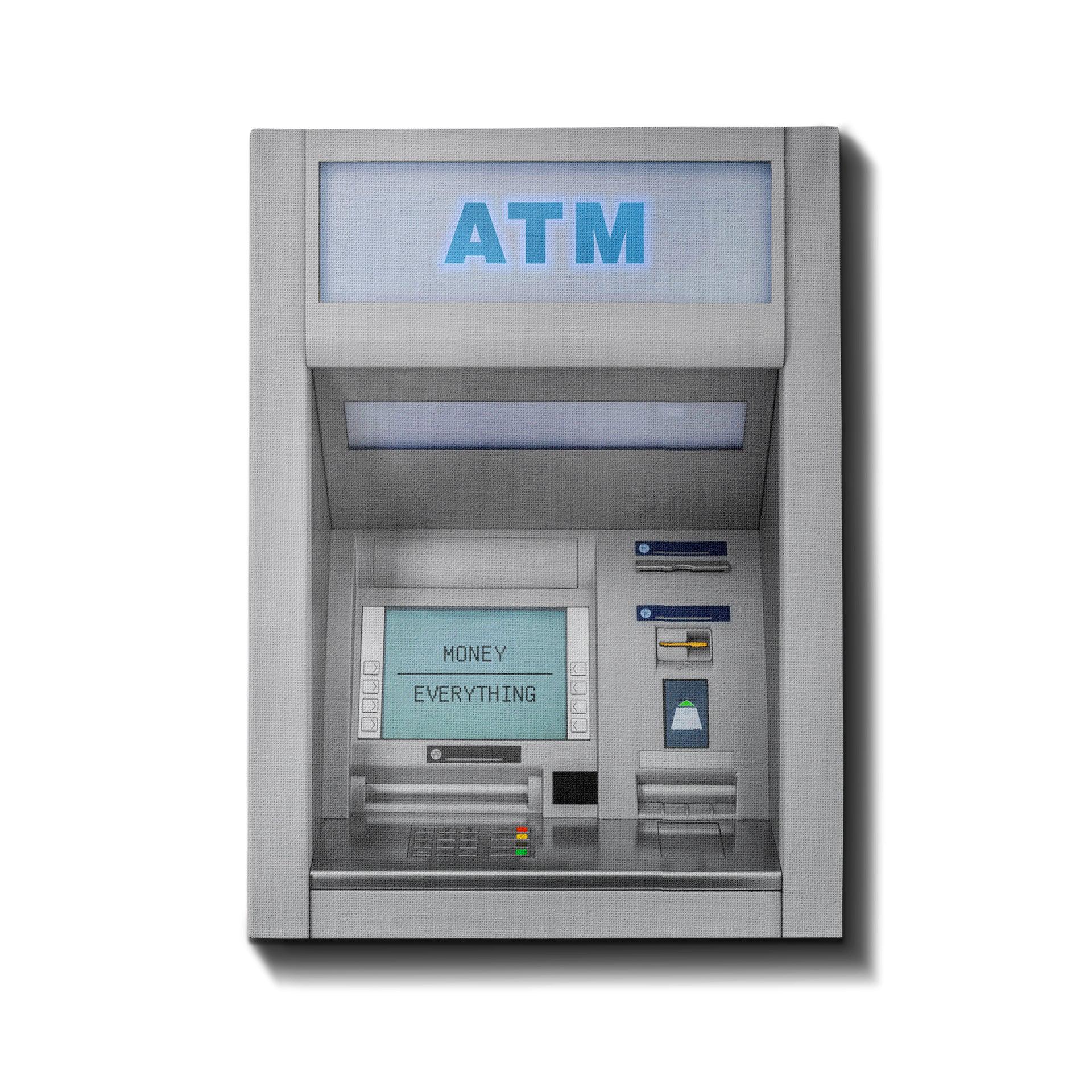 ATM Machine ( White Edition ) Money Print, Money Canvas, Currency ...