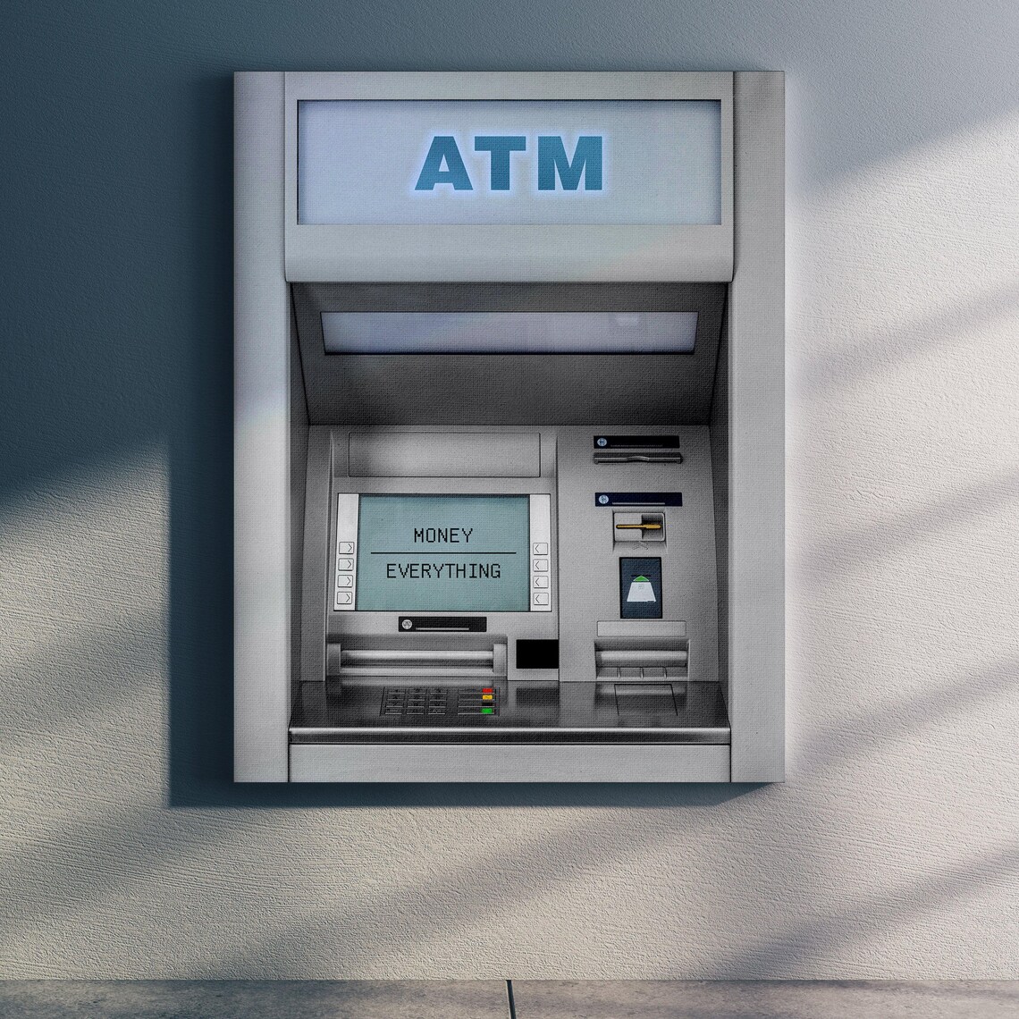 ATM Machine ( White Edition ) Money Print, Money Canvas, Currency ...