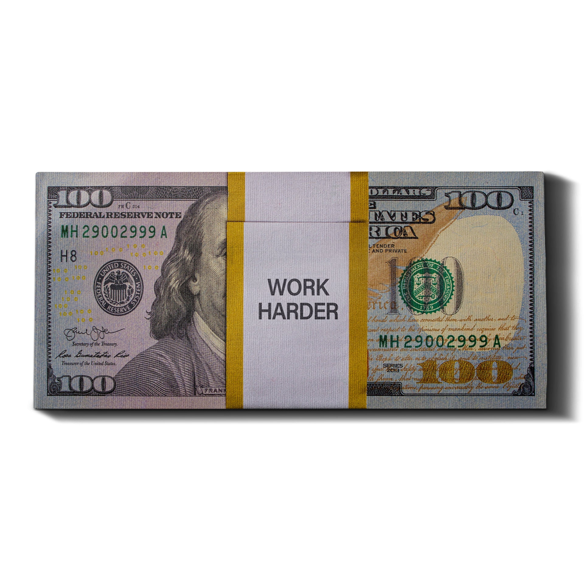 Work Harder Money Wallart, Money Bands, Money Art, Daily Motivation ...