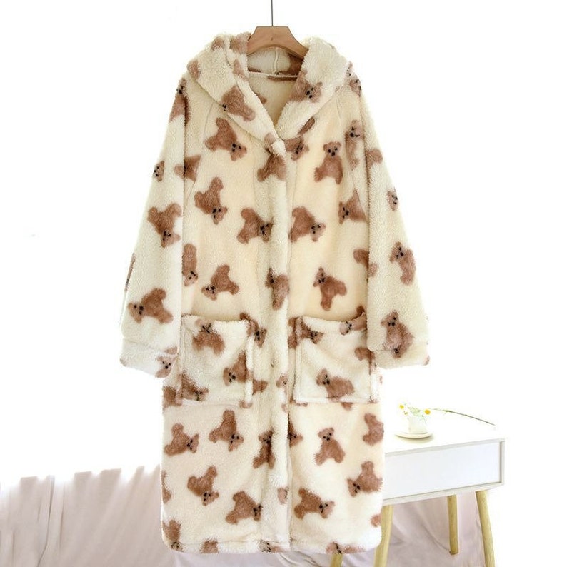 Cute Kawaii Teddy Bear Pajama Soft Thick Pyjamas Set Cosy - Etsy