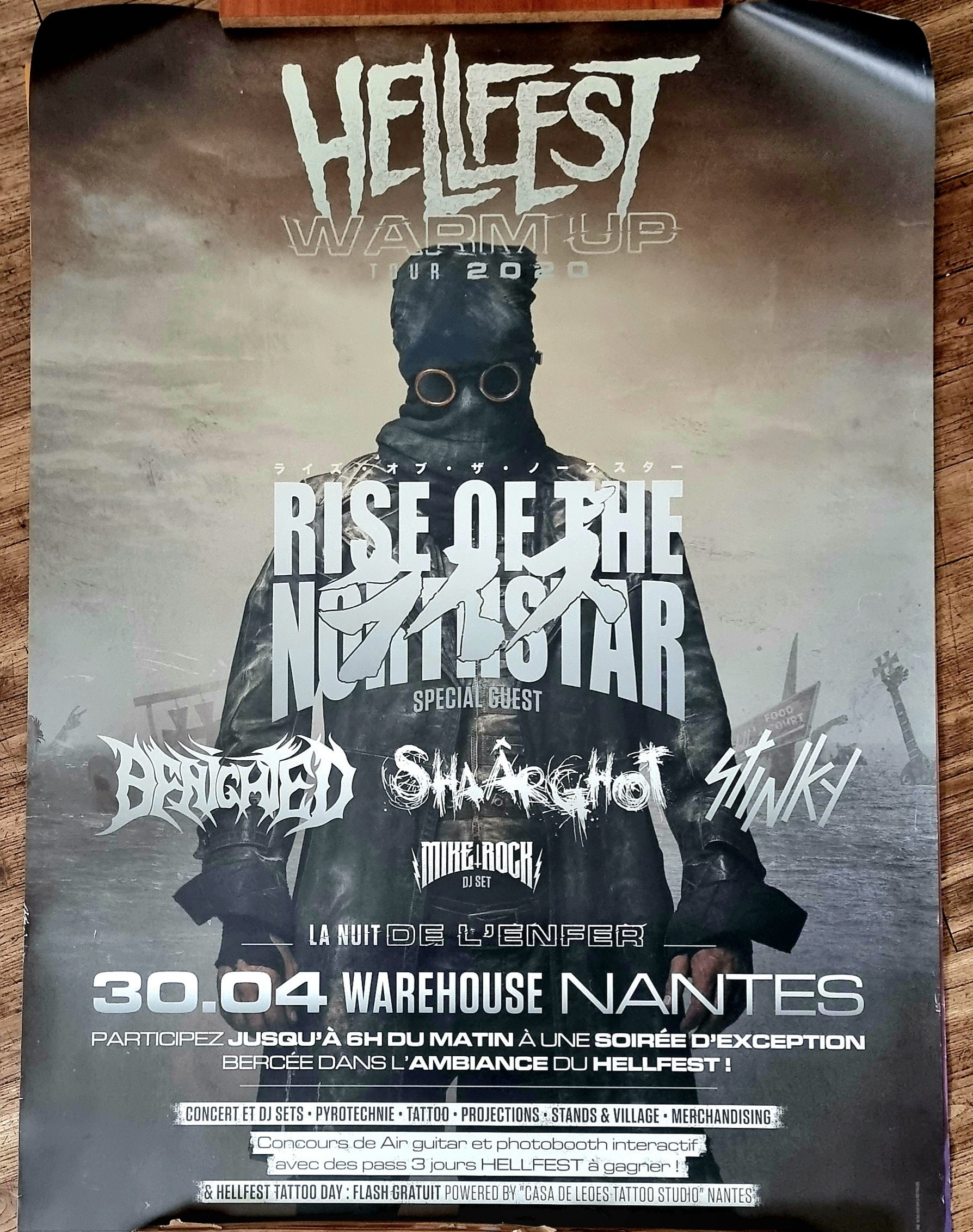 RARE hellfest Warm up Tour 2020 Poster music Vs COVID19. Unique Piece ...