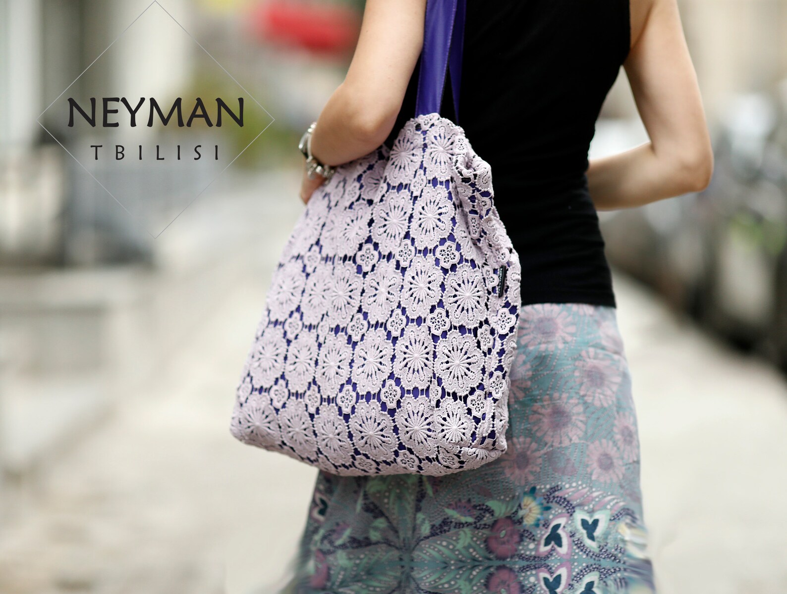 Violet Floral Lace Large Tote Bag/ Lavender Beach Bag/ - Etsy