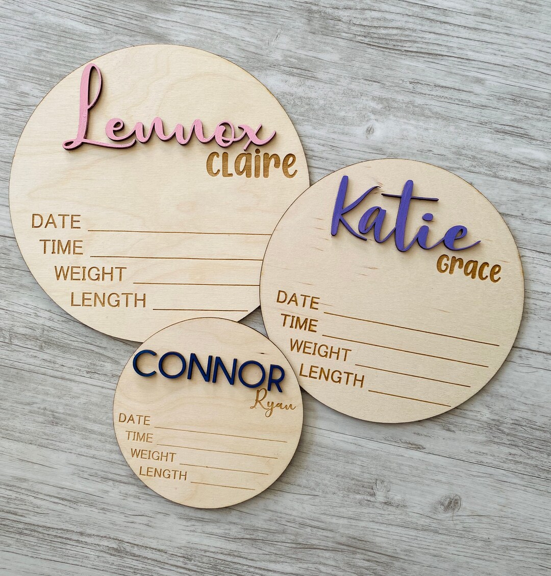 Personalized Baby Birth Stats Sign | Newborn Keepsake - Etsy