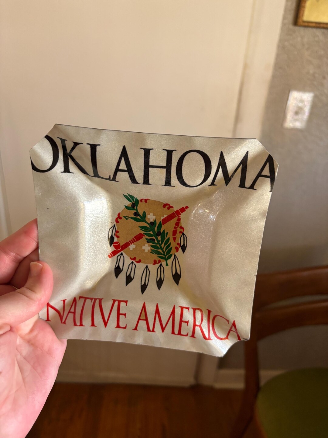 90s Oklahoma Vehicle License Plate Vintage Repurposed Ashtray Metal ...