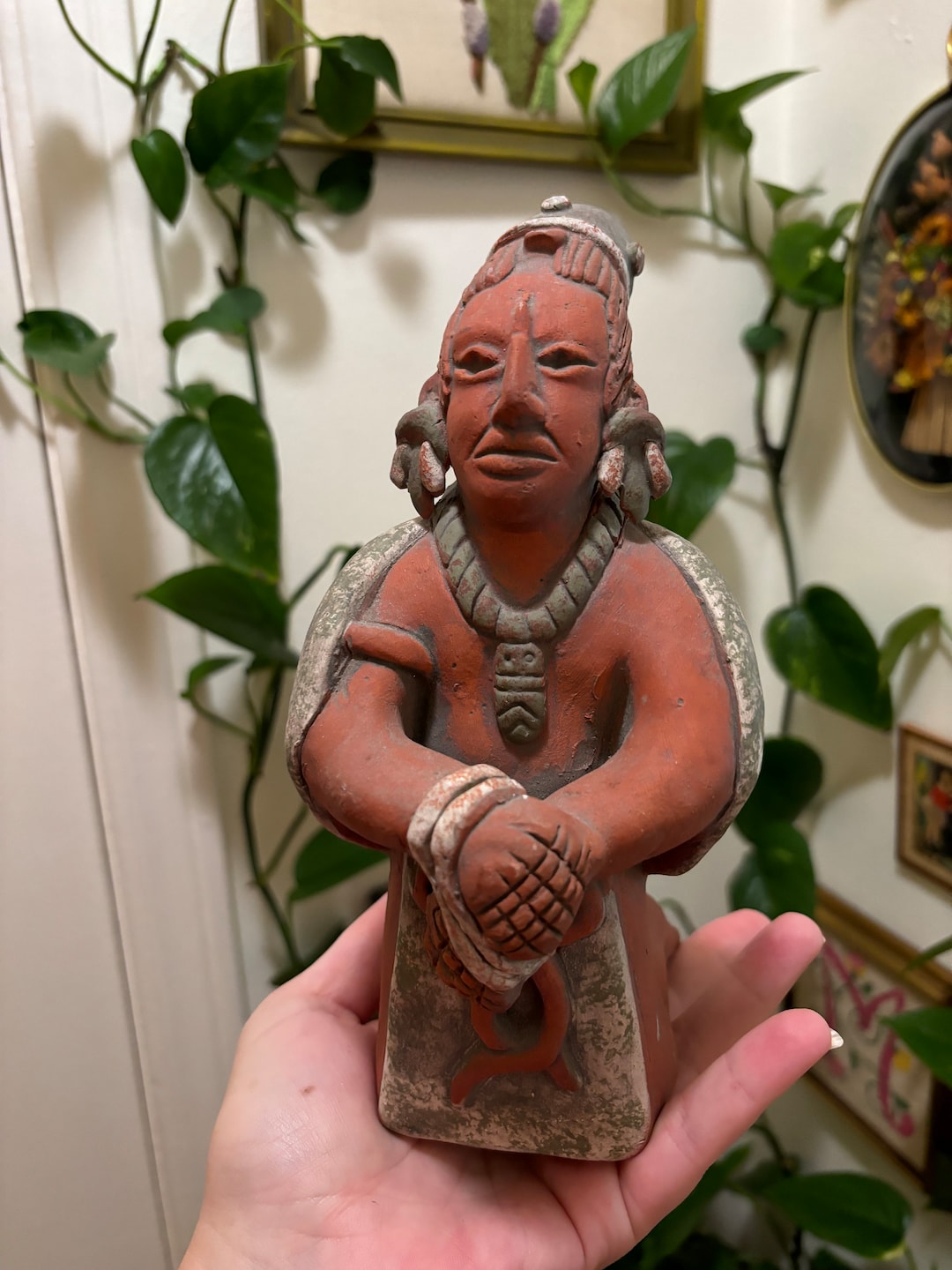 Vintage Terracotta Aztec Mayan Made in Mexico Replica Folk Art Clay ...