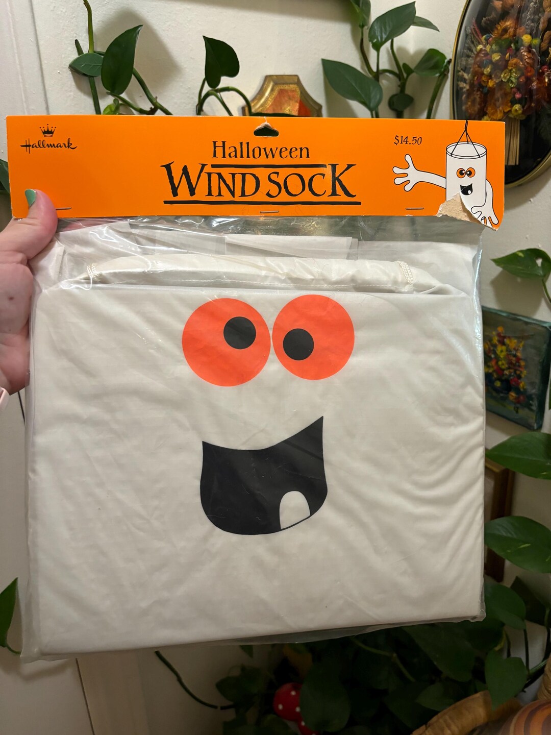 Vintage Vinyl Ghost Windsock 90s Halloween Outside Decor Holiday ...