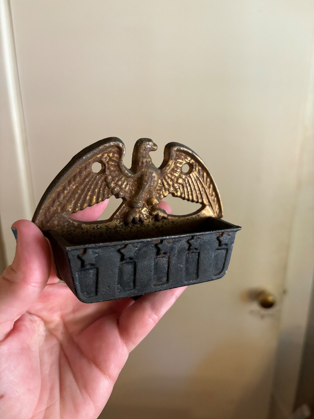 Cast Iron Eagle Match Holder Vintage Wall Hanging Wilton? Wall Pocket ...