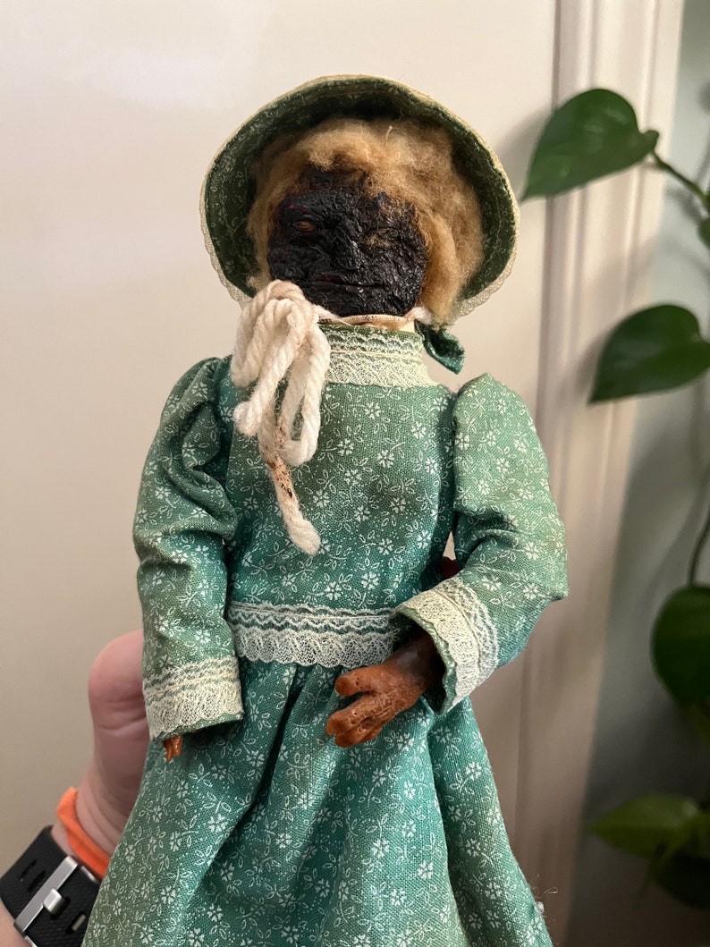 Vintage Antique Handmade Apple Head Doll Folk Art Cotton Dress - Etsy