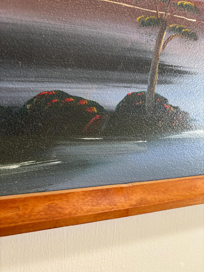 Large Vintage Painting Signed by Artist Silas Car Landscape Snowy ...