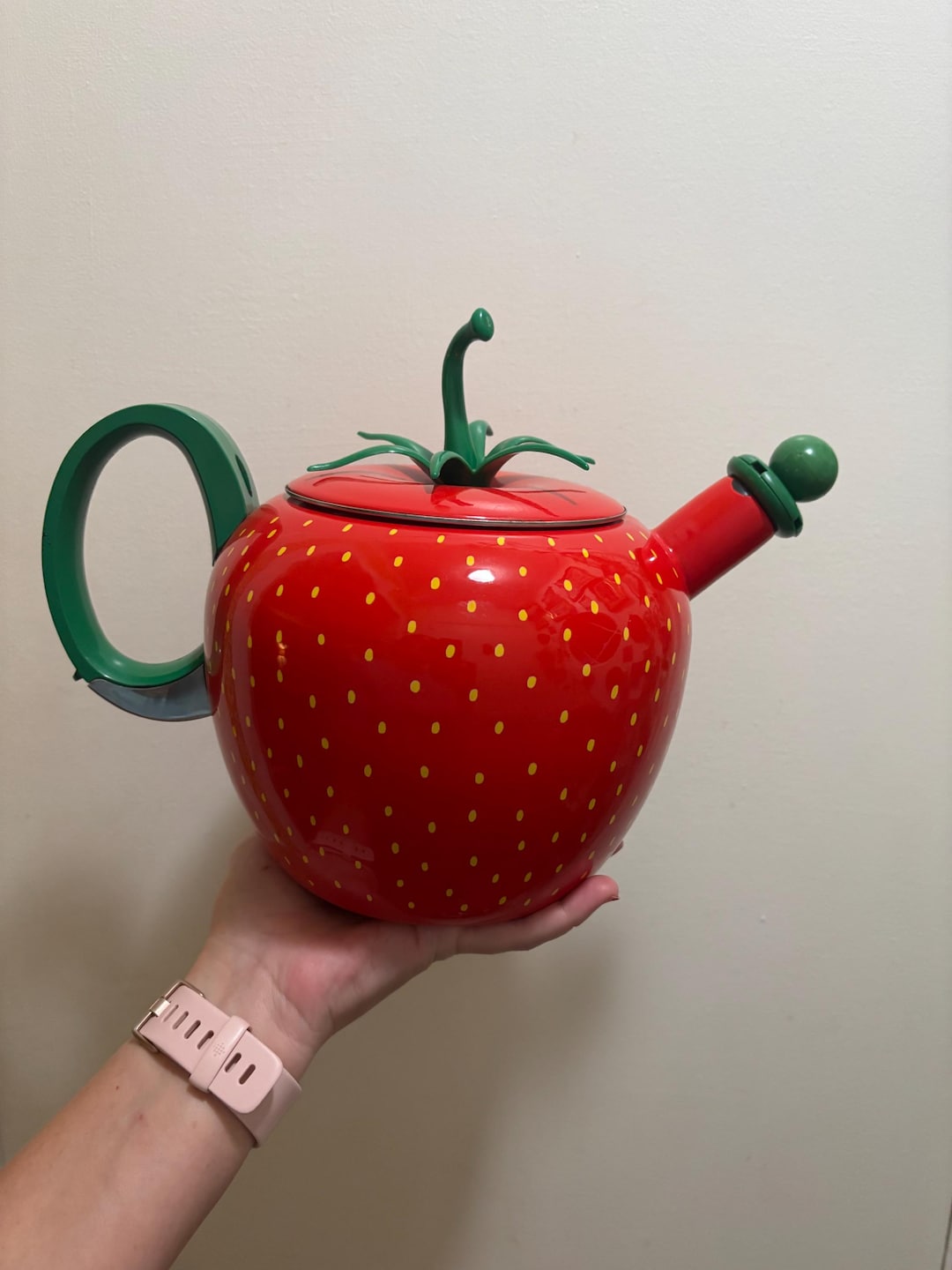 Vintage Copco Whistling Teapot Tea Kettle Strawberry Kitchen Enamelware ...