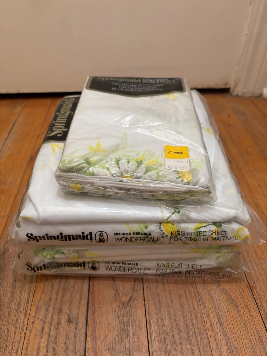 Springmaid Wondercale Set of Vintage King 1 Flat 1 Fitted Two 2 King ...