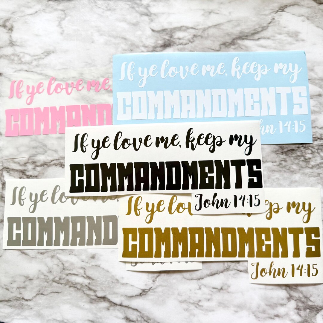 If Ye Love Me Keep My Commandments Scripture Verse, Luke 14:15, Car ...