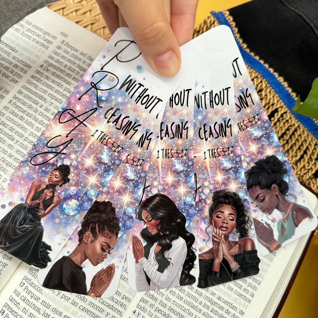 Bible Bookmark, Scripture Verse-pray Without Ceasing, 1 Thes. 5:17, Ladies/girl Praying, Page ...