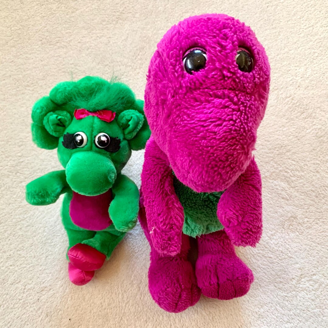 Barney the Dinosaur (1992) and Baby Bop From 1993, Vintage Plush Lot of ...