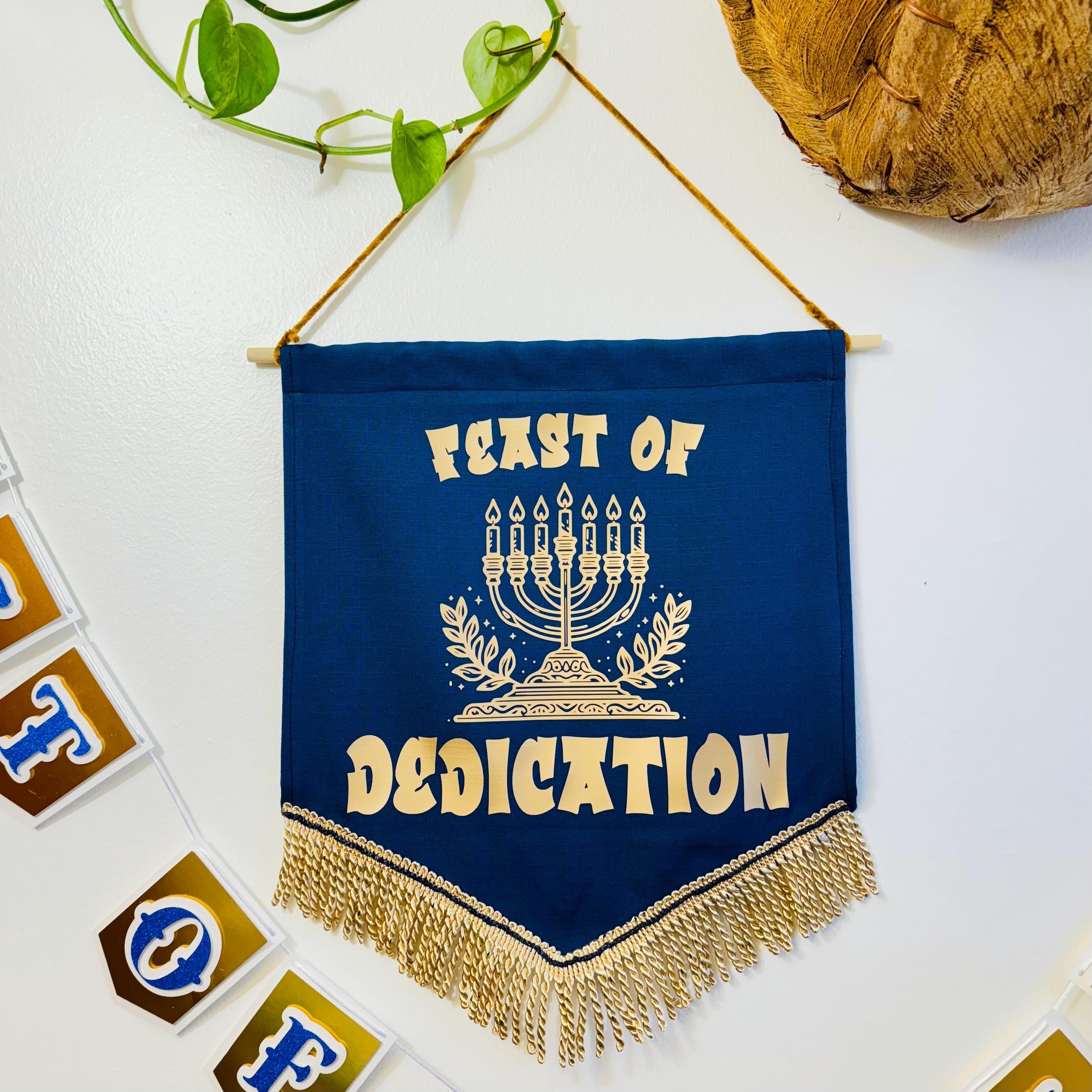 Feast of Dedication Decorations Fabric Banner With Fringes/3d Bunting ...