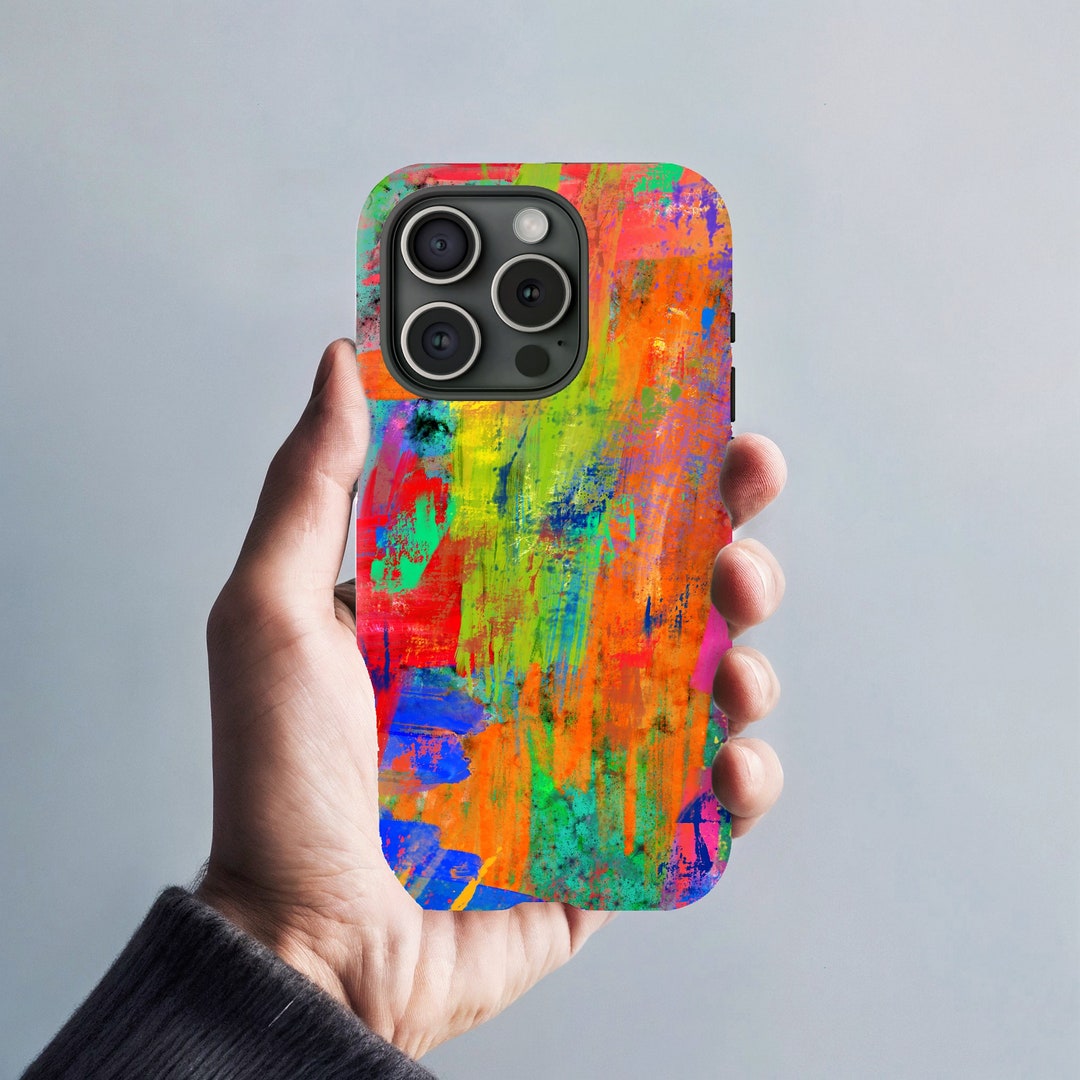 Colorful Abstract Magsafe Phone Case for iPhone Painted Cell Phone Case ...