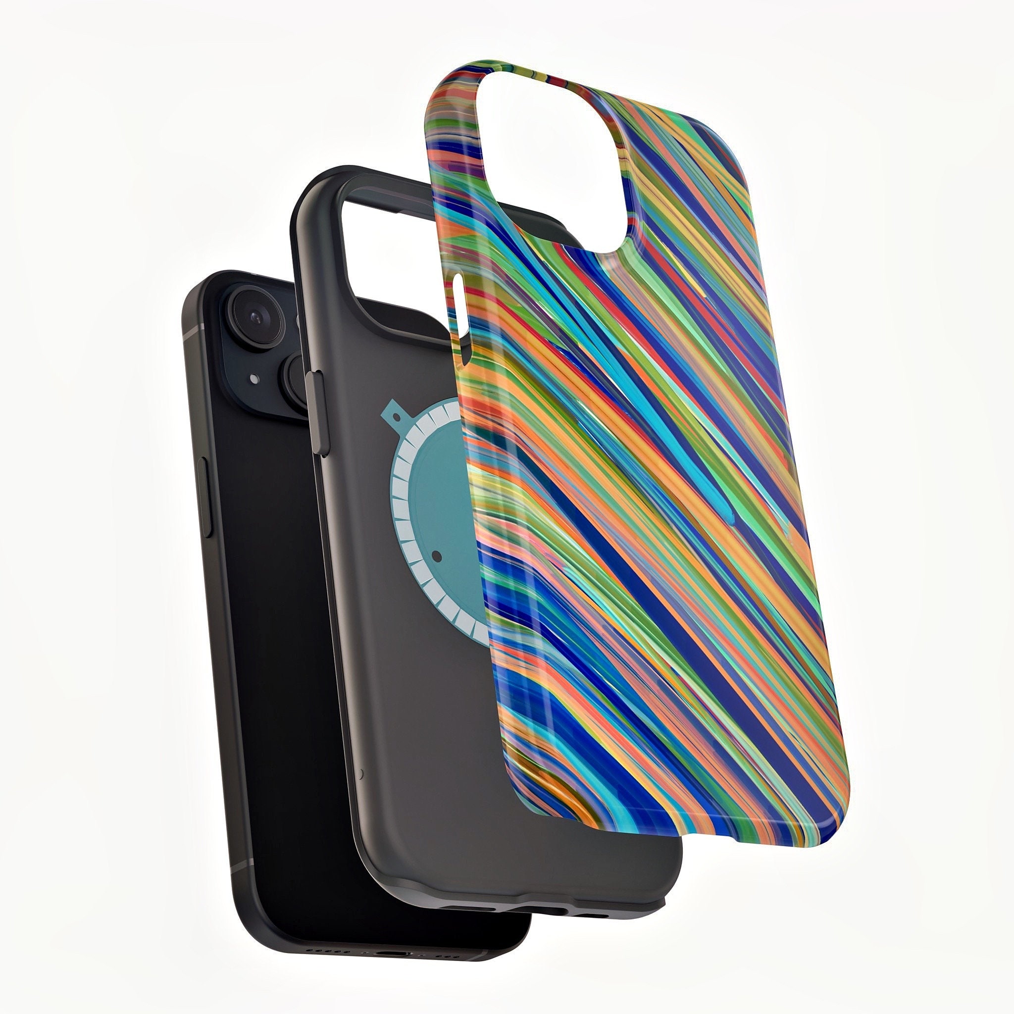 Colorful Abstract Paint Swirl Magsafe Cellphone Case for iPhone 13 14 ...
