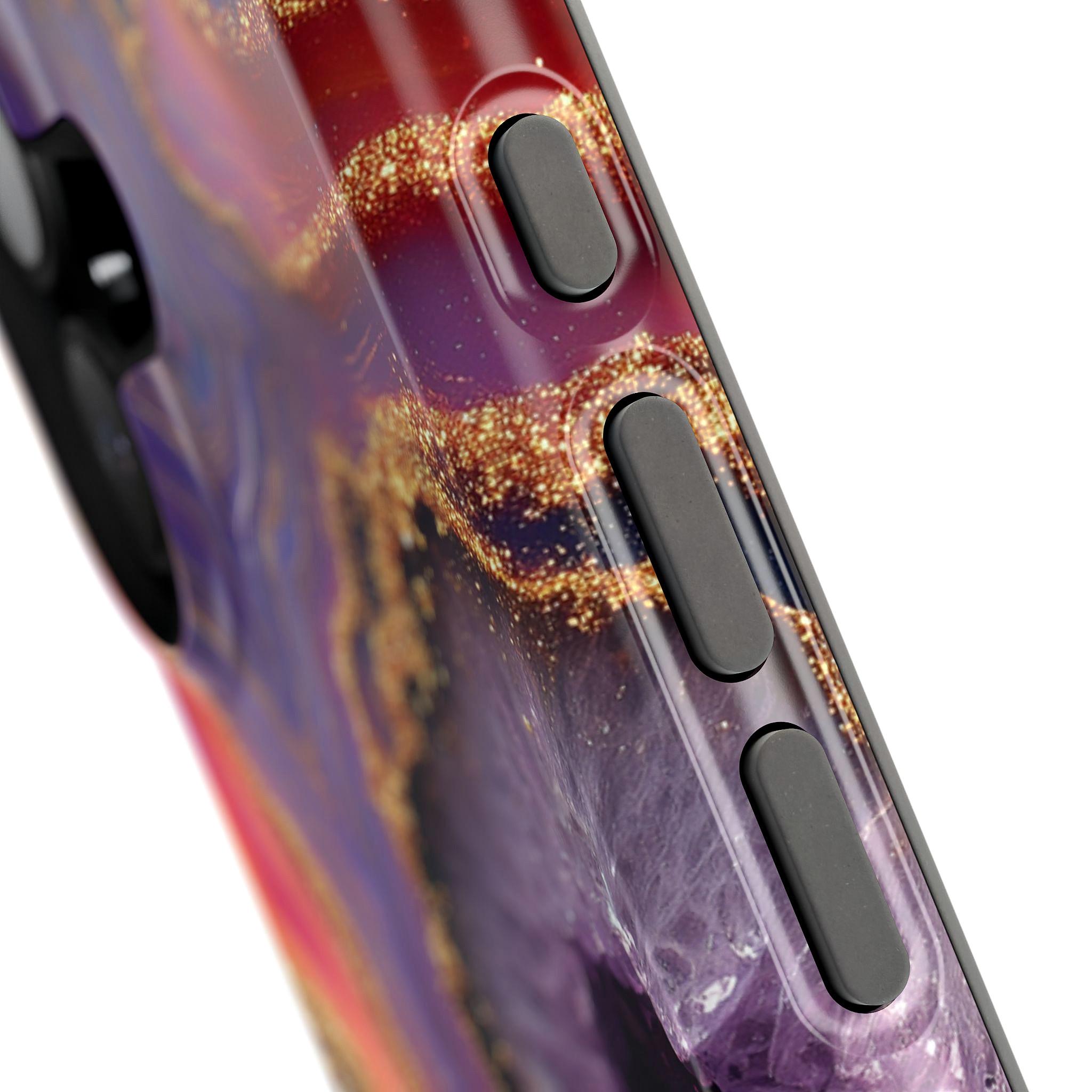 Vibrant Magenta Purple Gold Geode Resin Design Phone Case for iPhone 13 ...