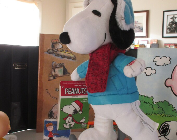 Peanuts Snoopy Animated Spinning Musical Ice Skating 14 Inch Plush 2016 ...
