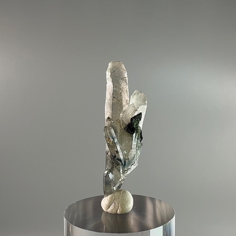 Rare Blue Phantom Malawi Smoky Quartz Cluster - Riebeckite Amphibole ...